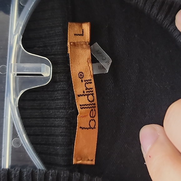 Belldini | Sweaters | Belldini Rhinestone Zipper Black Sweater Large ...